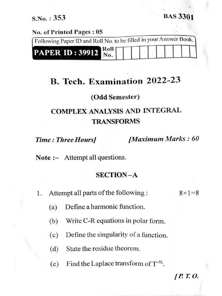 Q.Paper (CAIT) 2022-23 | PDF