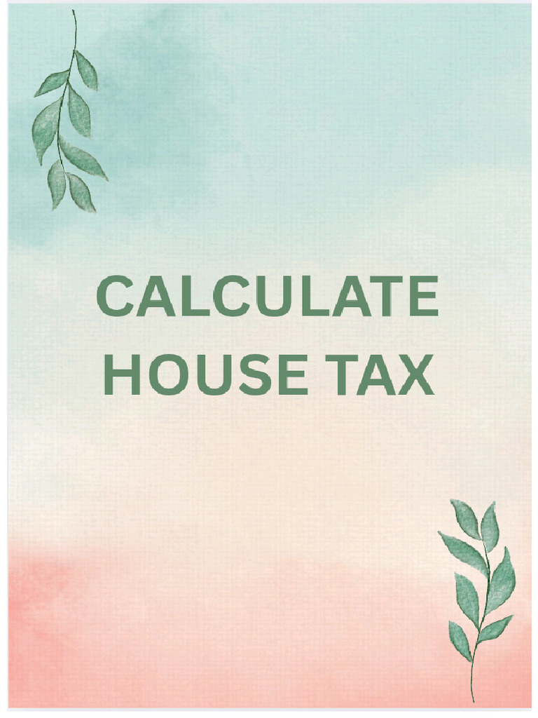 Calculate House Tax | PDF