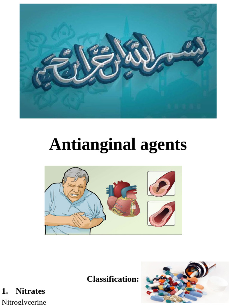 Antianginal Agents Overview and Classification | PDF | Cardiovascular ...