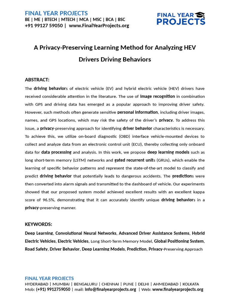 A Privacy-Preserving Learning Method for Analyzing HEV Drivers Driving ...