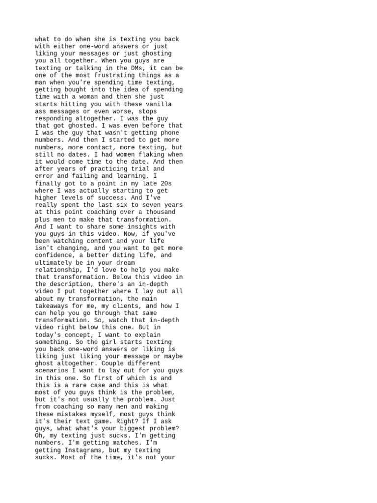 [English (Auto-generated)] When She Texts You 1 Word Answers or Ghosts ...