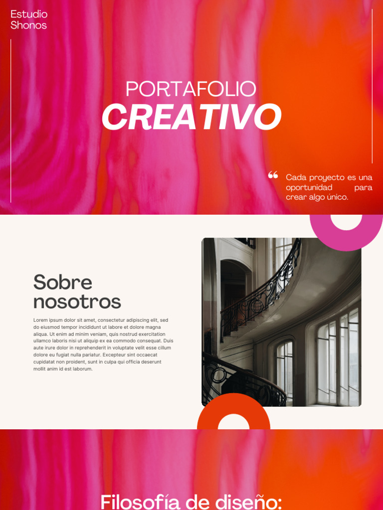 Presentación Portafolio Creativo Moderno Rojo y Rosa | PDF