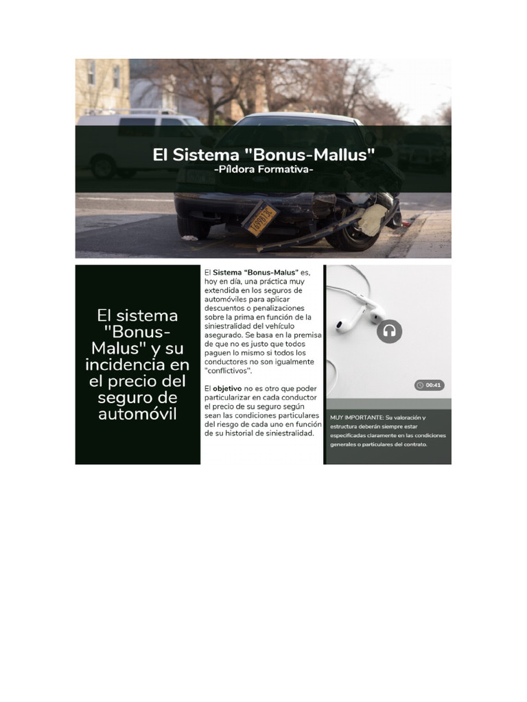 El Sistema Bonus Malus | PDF