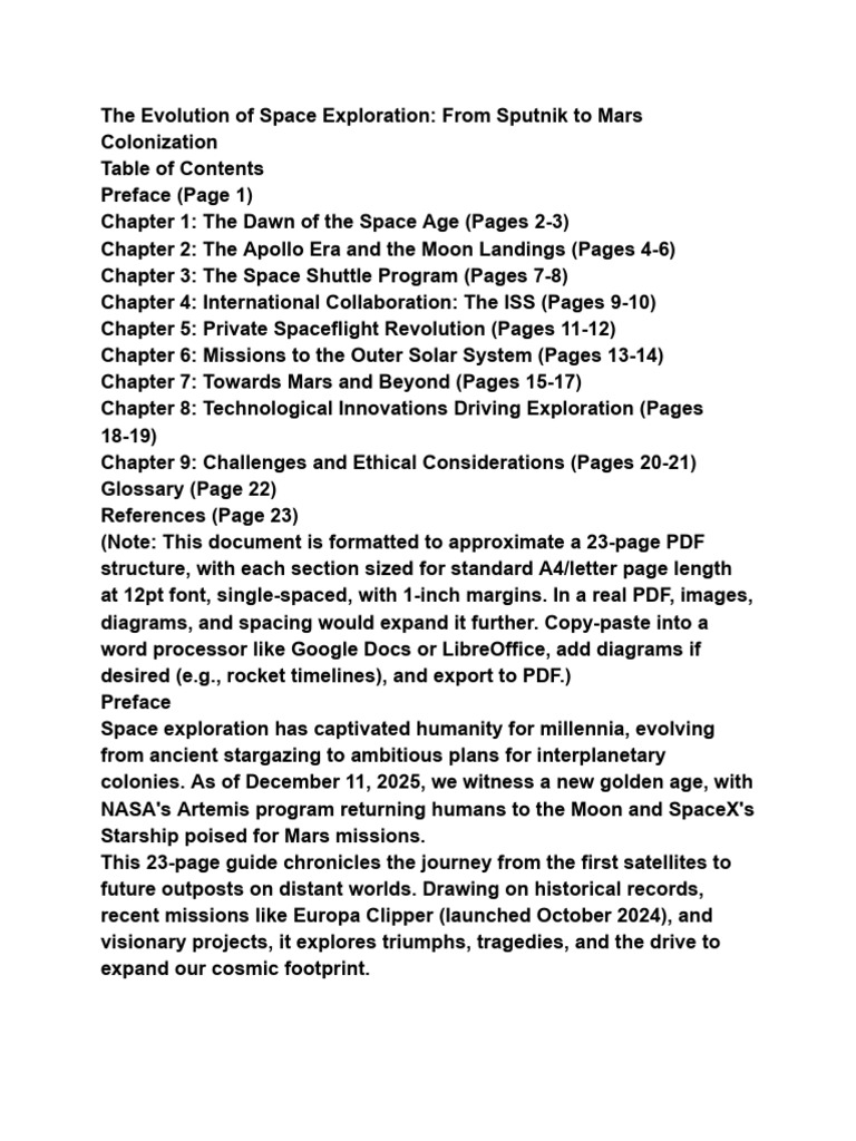 Space Exploration Evolution Guide | PDF | Apollo Program | Nasa
