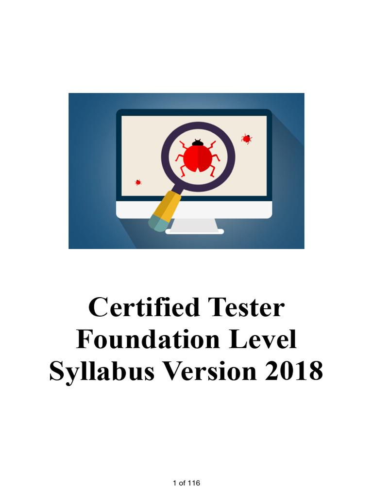 Certified Tester Foundation Syllabus 2018 | PDF | Software Testing ...
