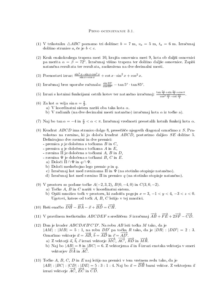 Primer Testa 3.1. | PDF