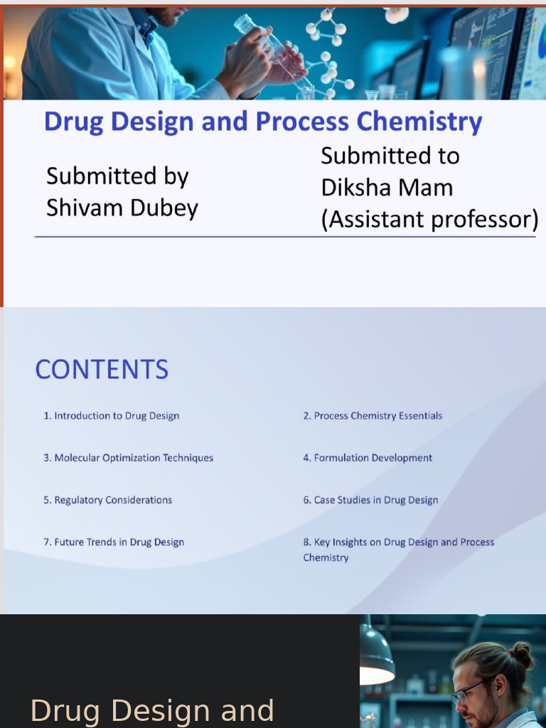 Drug Design and Process Chemistry Insights | PDF | Chemical Synthesis ...