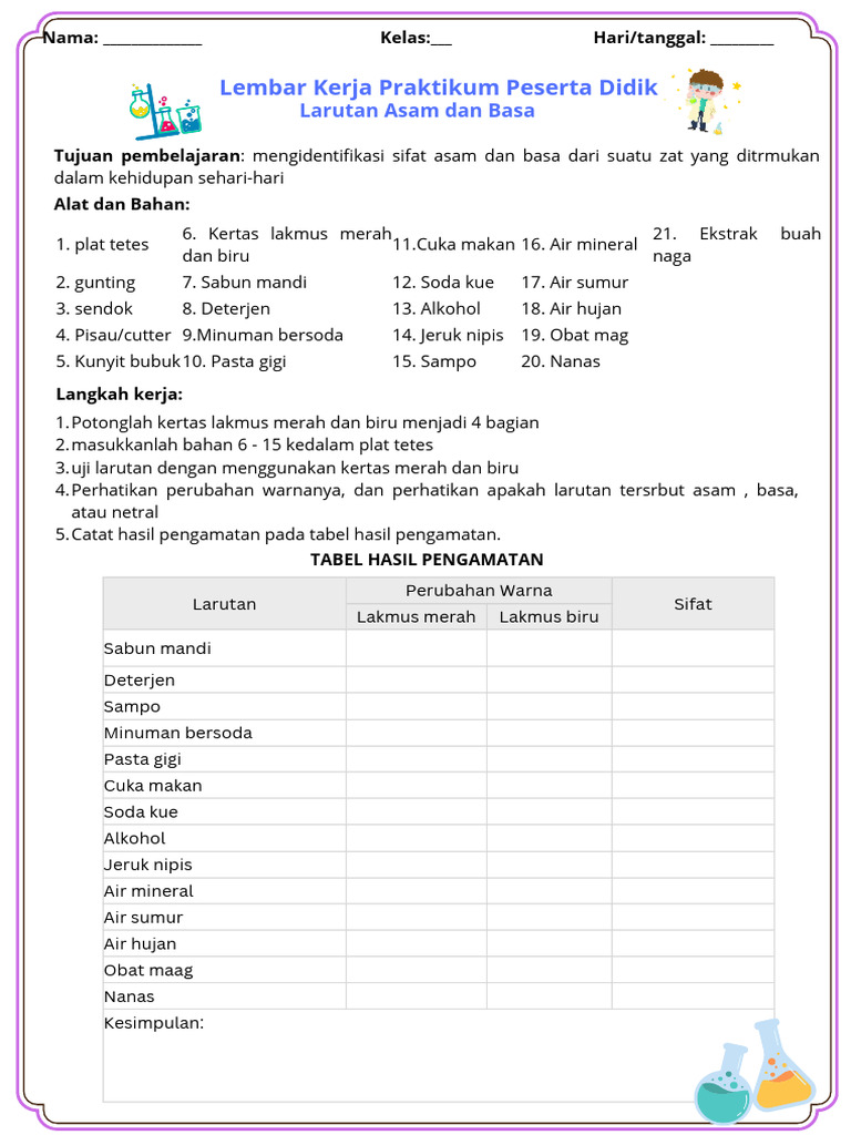 Uji Asam Basa dengan Kertas Lakmus | PDF