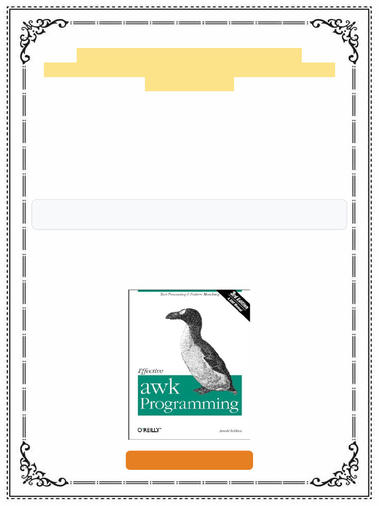 Effective Awk Programming 3rd Ed Edition Arnold Robbins Ebook Signature ...