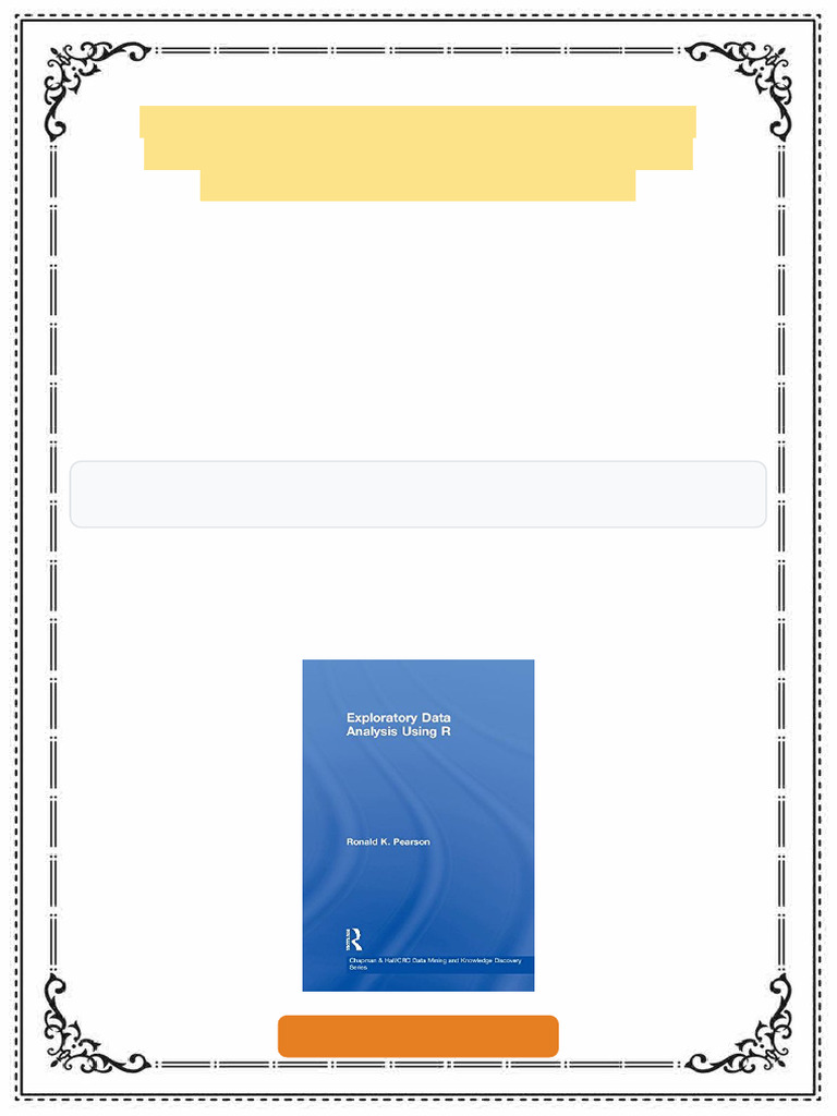 Exploratory Data Analysis Using R 1st Edition Ronald K. Pearson ebook ...