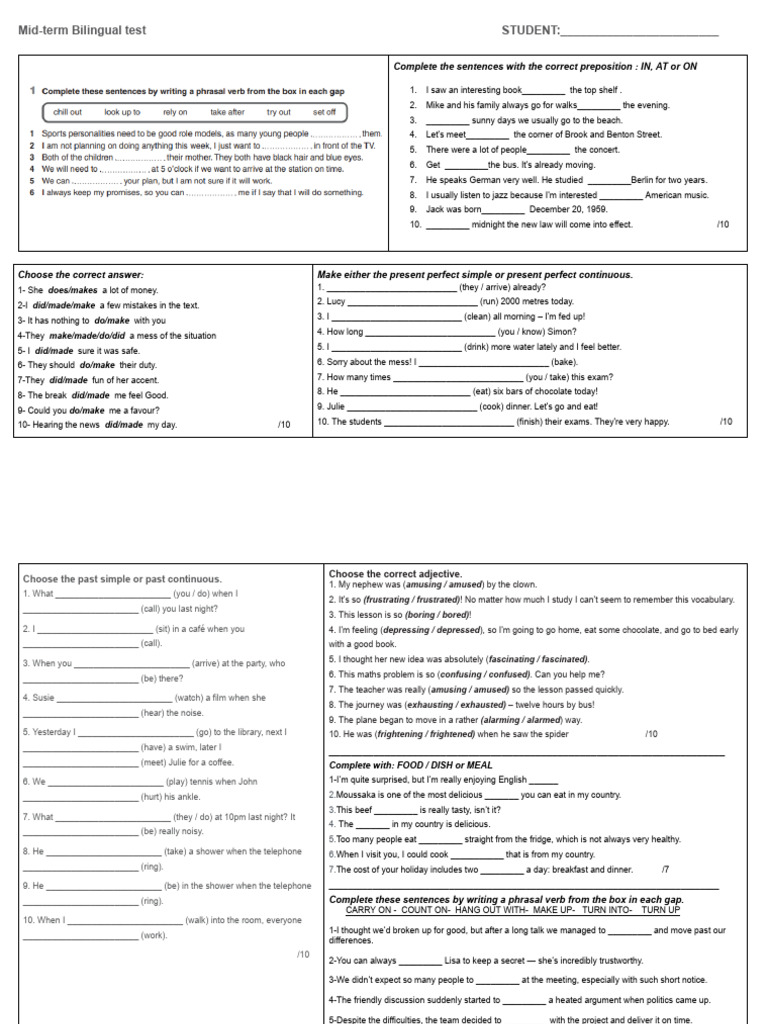 Complete First For Schools - Test Unit Test 3 (STANDARD) | PDF