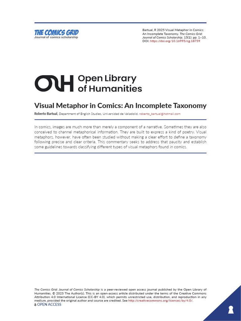 Taxonomy of Visual Metaphors in Comics | PDF | Metaphor | Comics