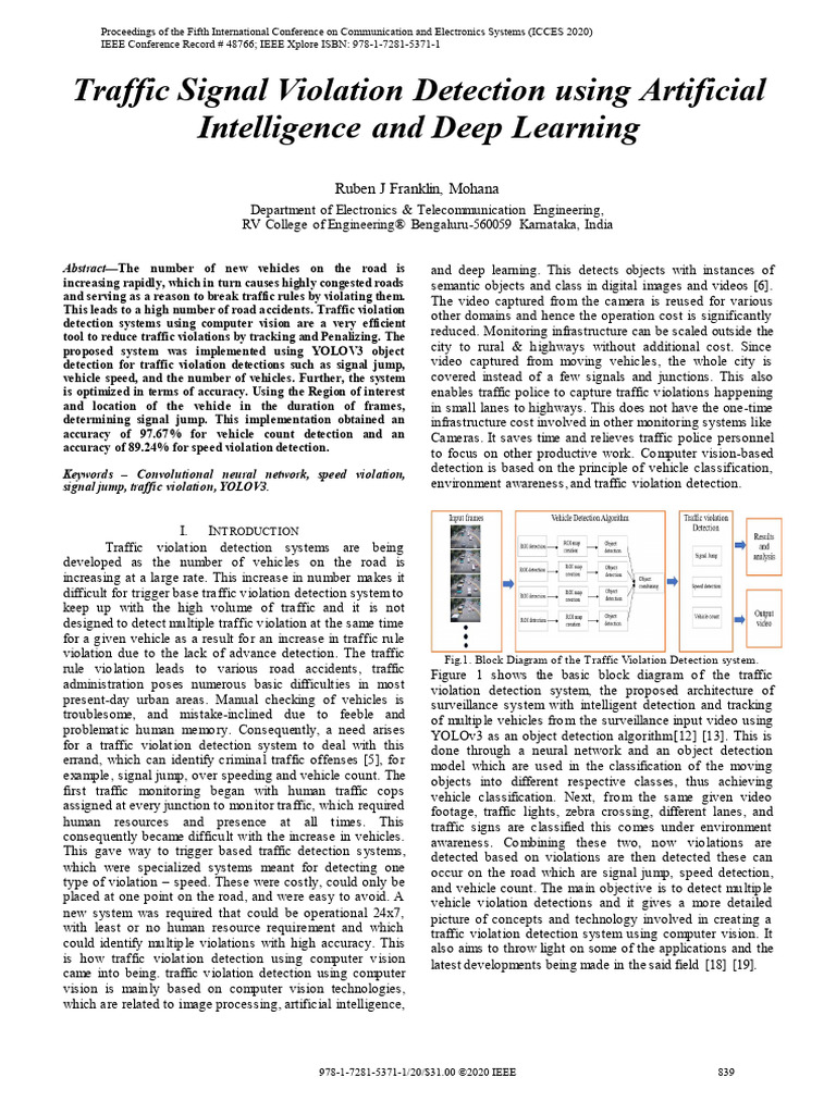 AI Traffic Violation Detection System | PDF | Computing