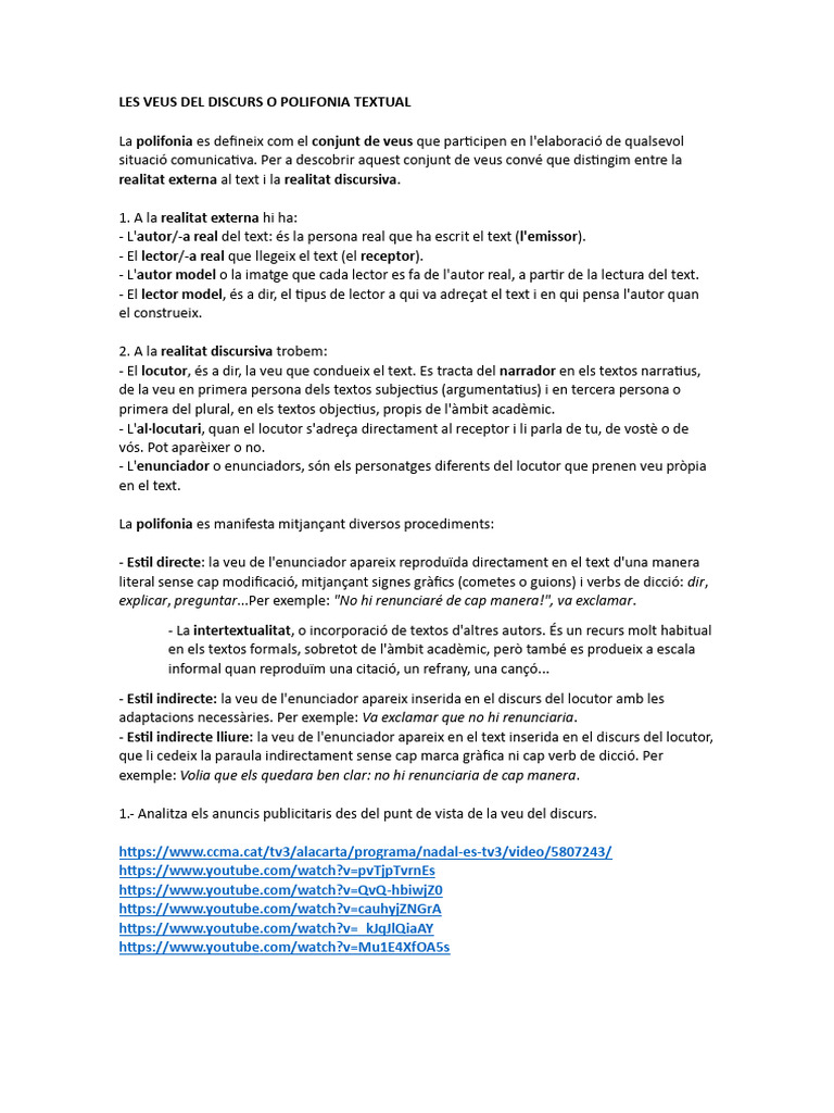 Les Veus Del Discurs | PDF