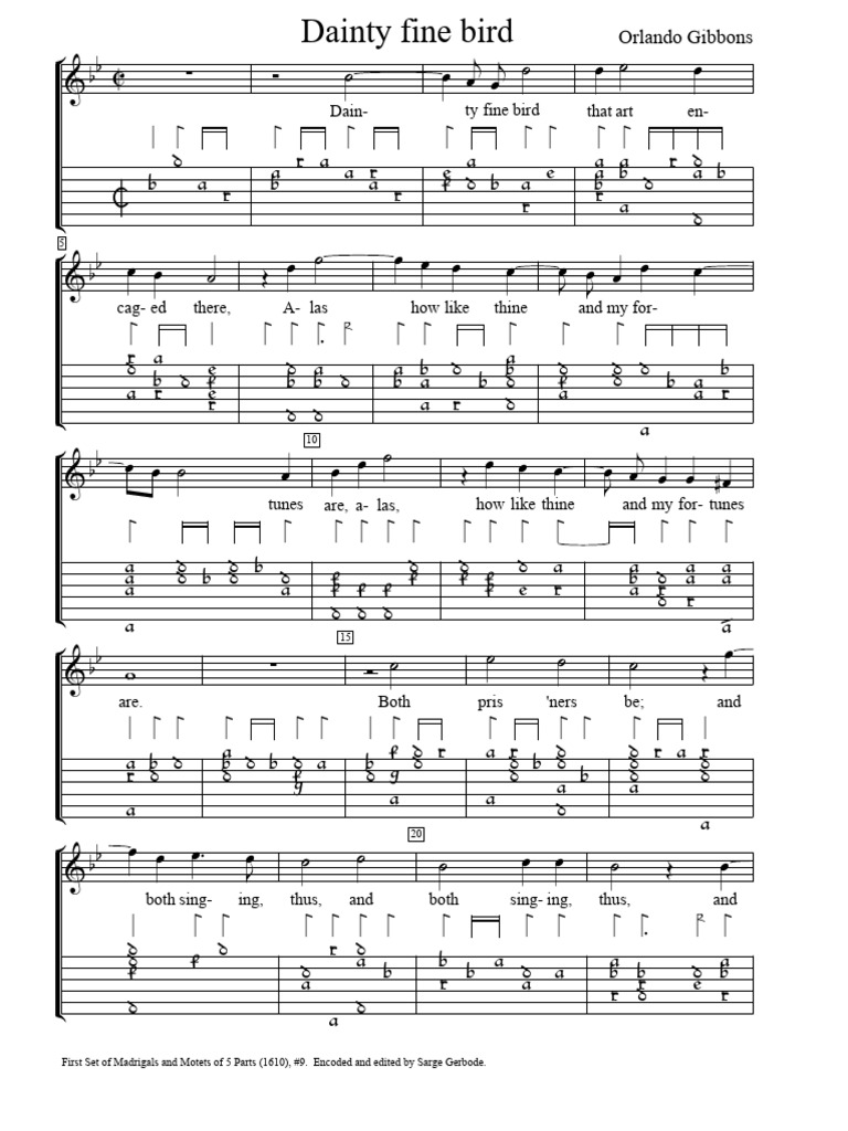 Orlando Gibbons' Dainty Fine Bird | PDF | Orthography | Latin Script