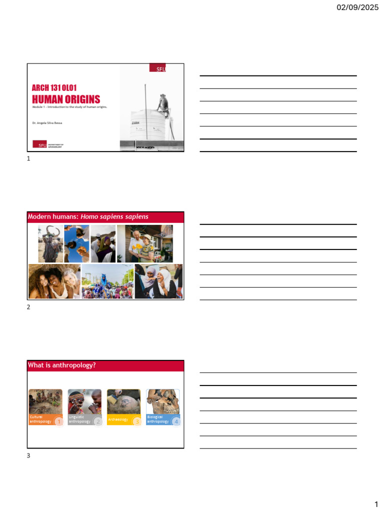 [SFU] Silva-Bessa - ARCH 131 OL01 - Module 1 - PowerPoint | PDF | Homo ...