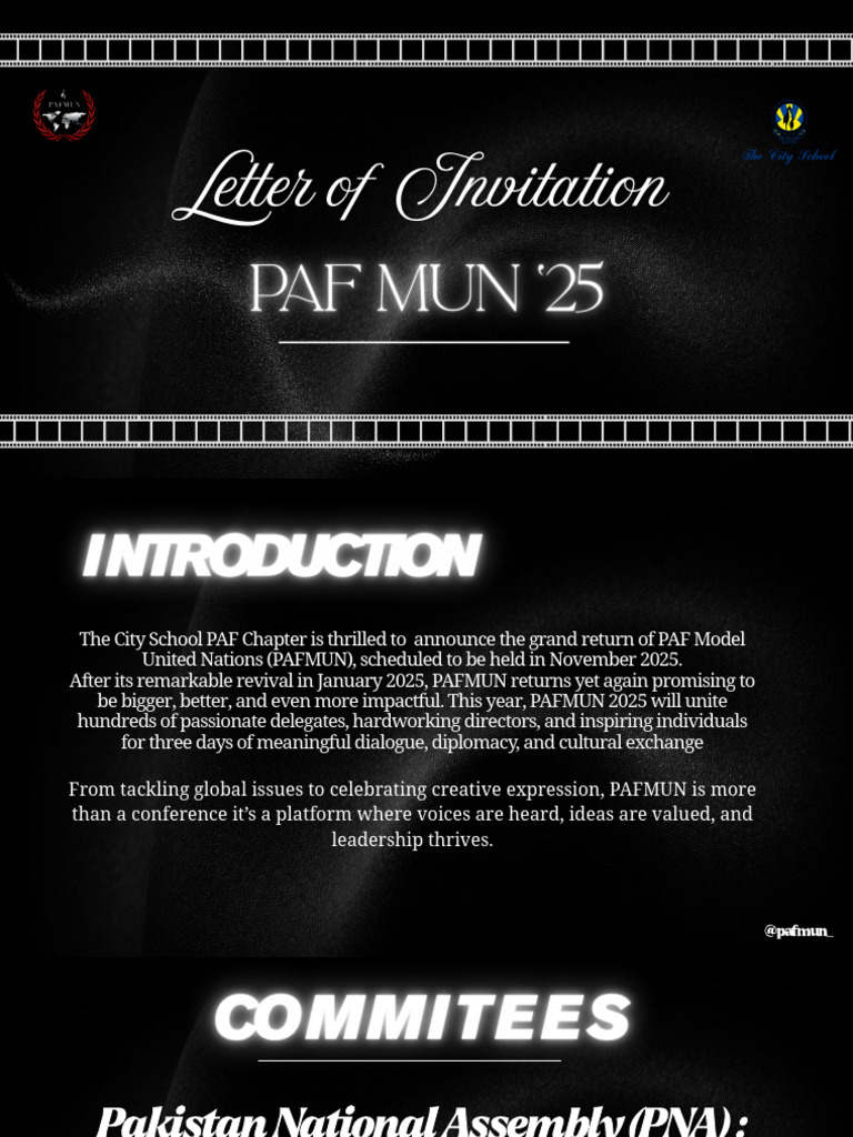 PAF Model United Nations 2025 Invitation | PDF | International Law ...