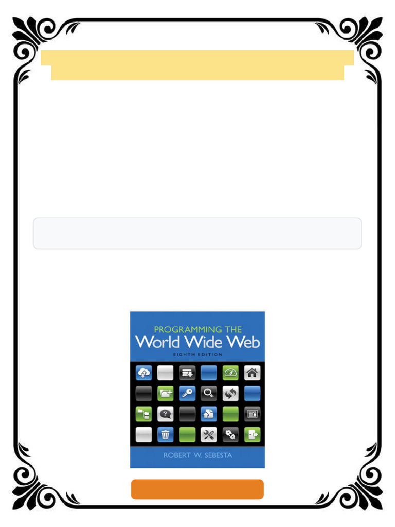 Programming the World Wide Web 8th Edition Robert W. Sebesta ebook zero ...