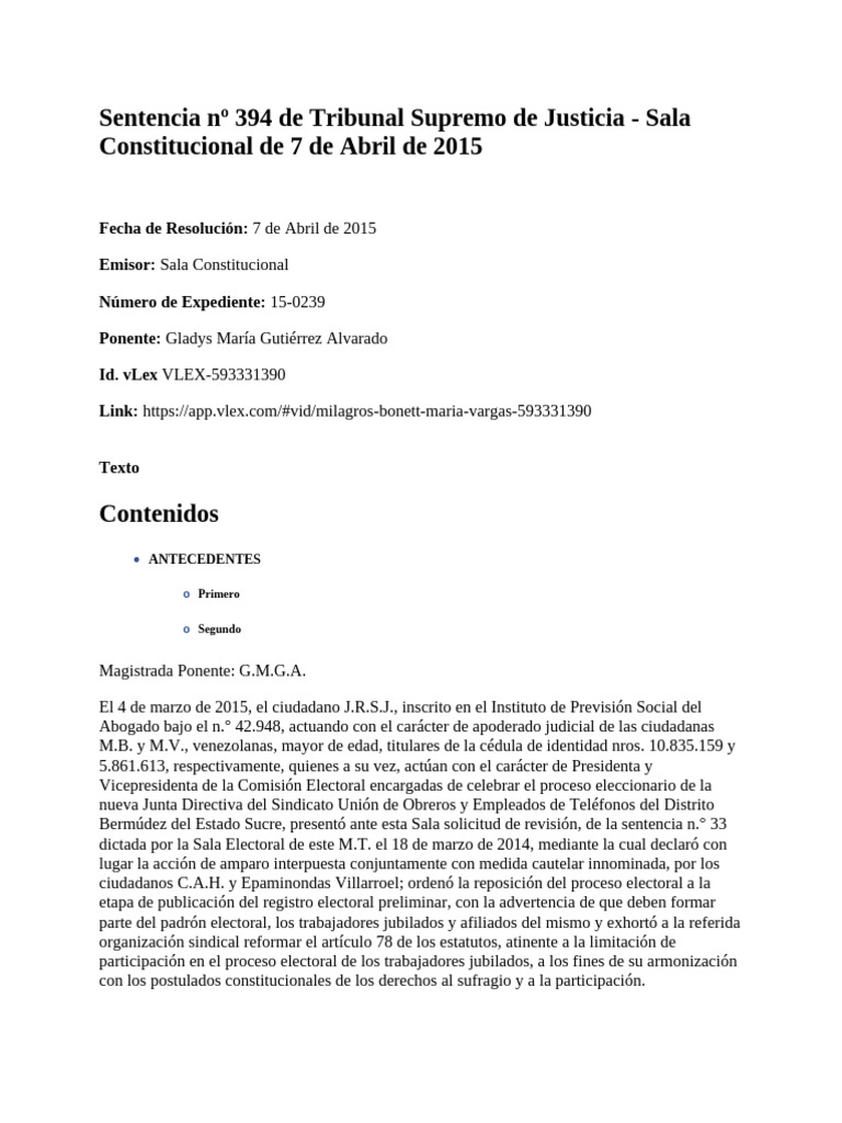 sentencia-n-394-de-tribunal-supremo-de-justicia--sala-consti JUBILADOS ...