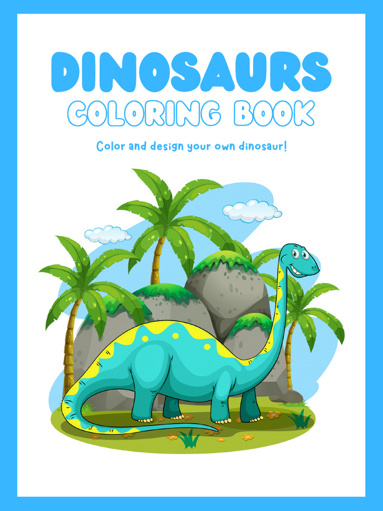 Dinosaurs Activity Coloring Book | PDF