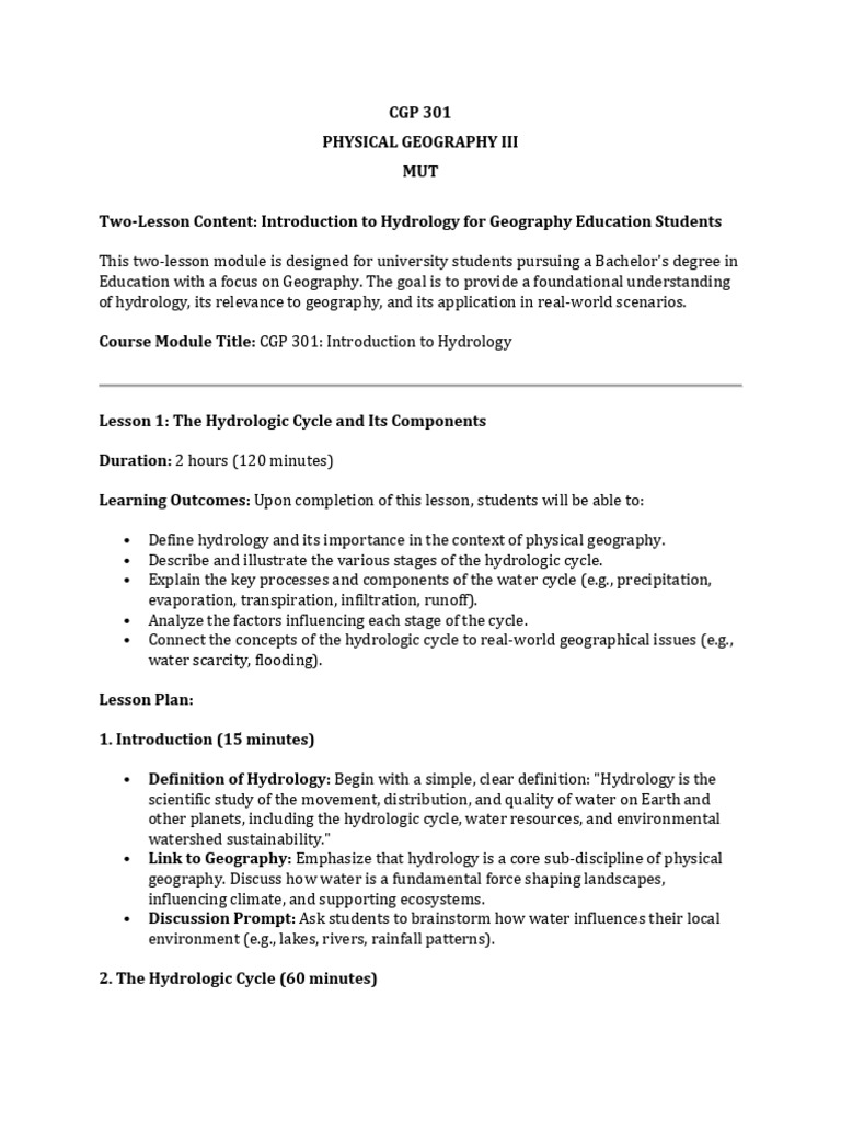 Chapter 11-Cgp 301-Physical Geography 3 Full Module Notes-Introduction ...
