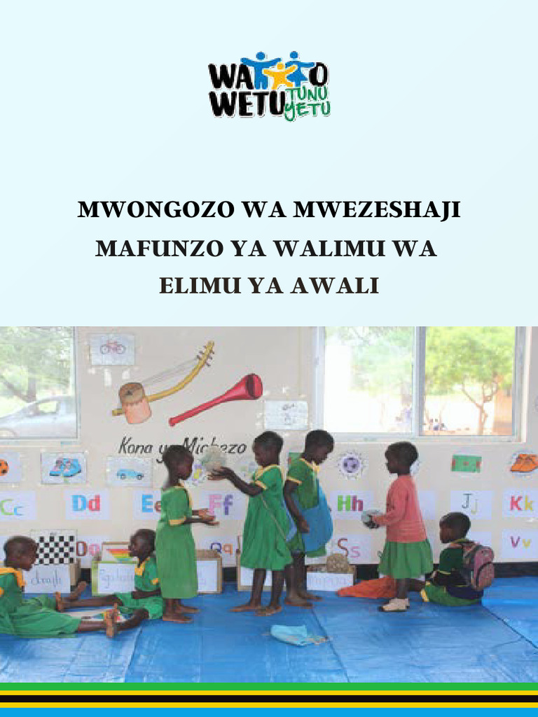 Mwongozo Wa Mwezeshaji Mafunzo Ya Walimu Wa Elimu Ya Awali Compressed | PDF