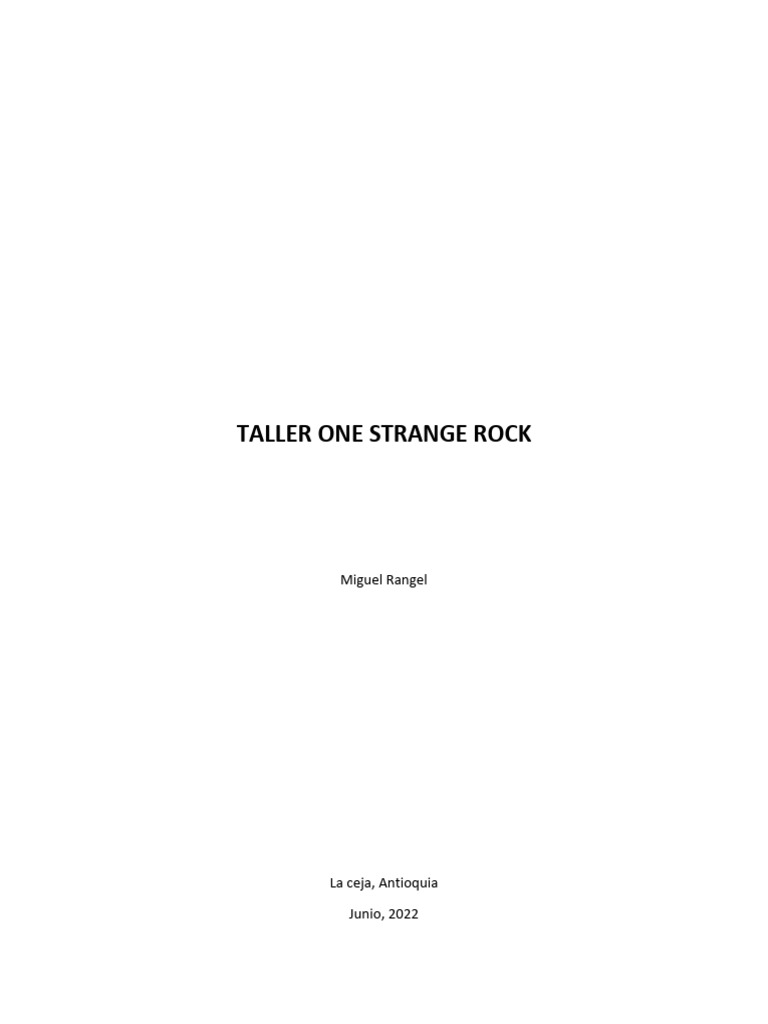 Taller Video - One Strange Rock | PDF