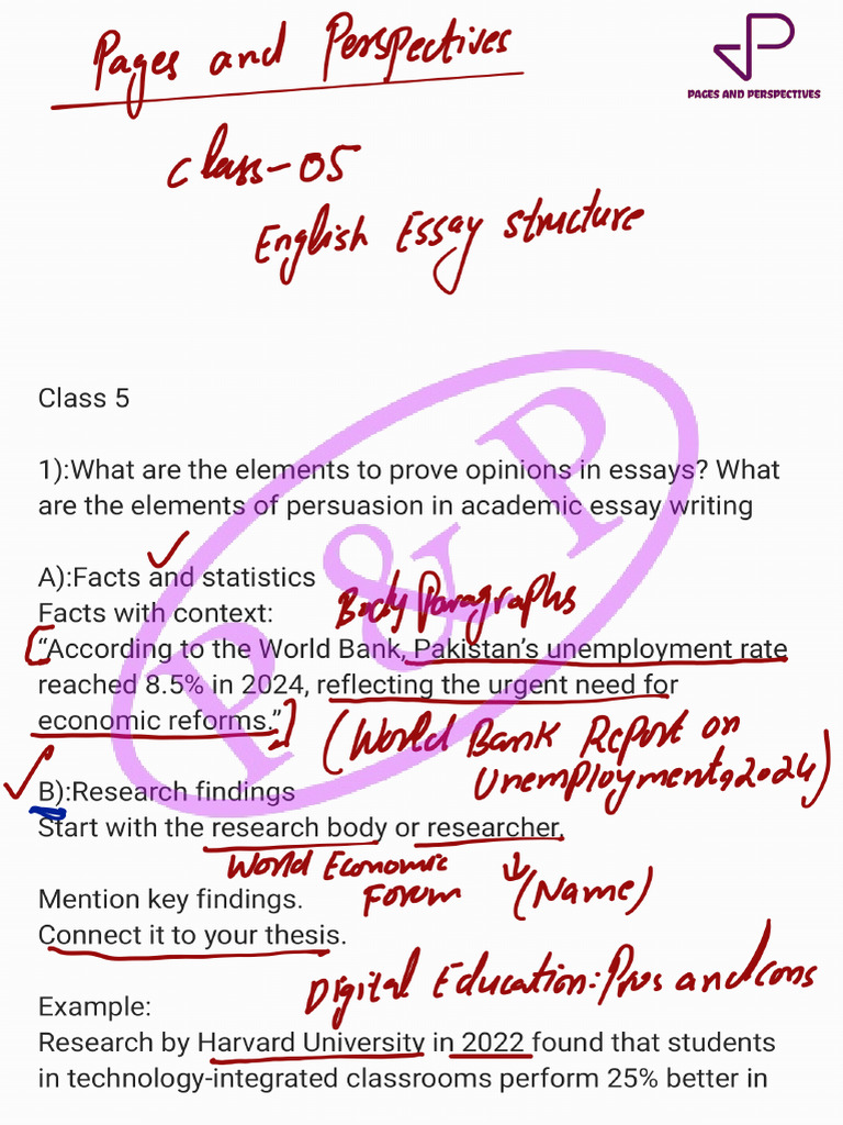 Essay Structure - Lecture 5 | PDF