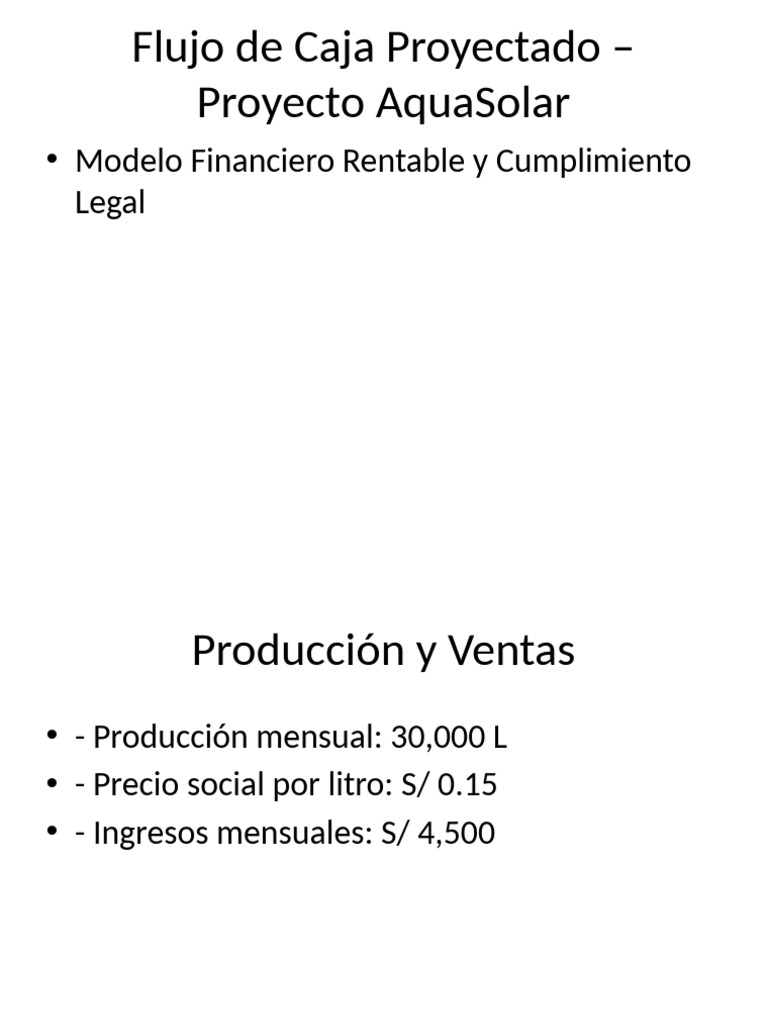 Flujo AquaSolar Rentable | PDF