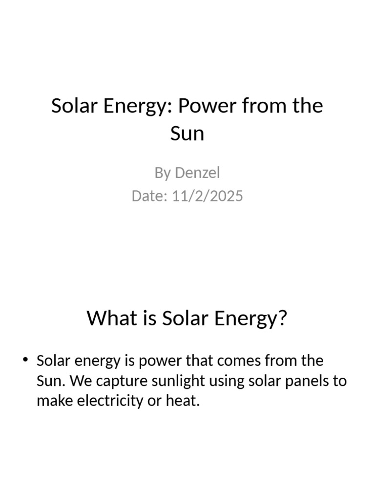 Understanding Solar Energy Basics | PDF