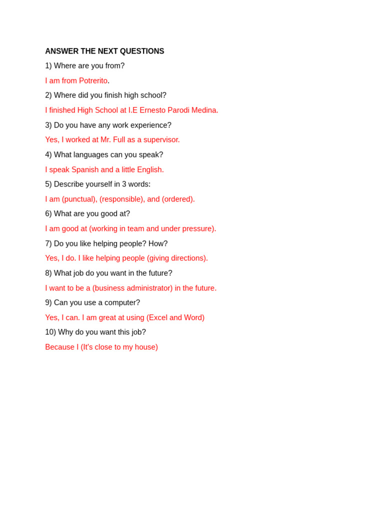 Personal Background and Career Aspirations | PDF