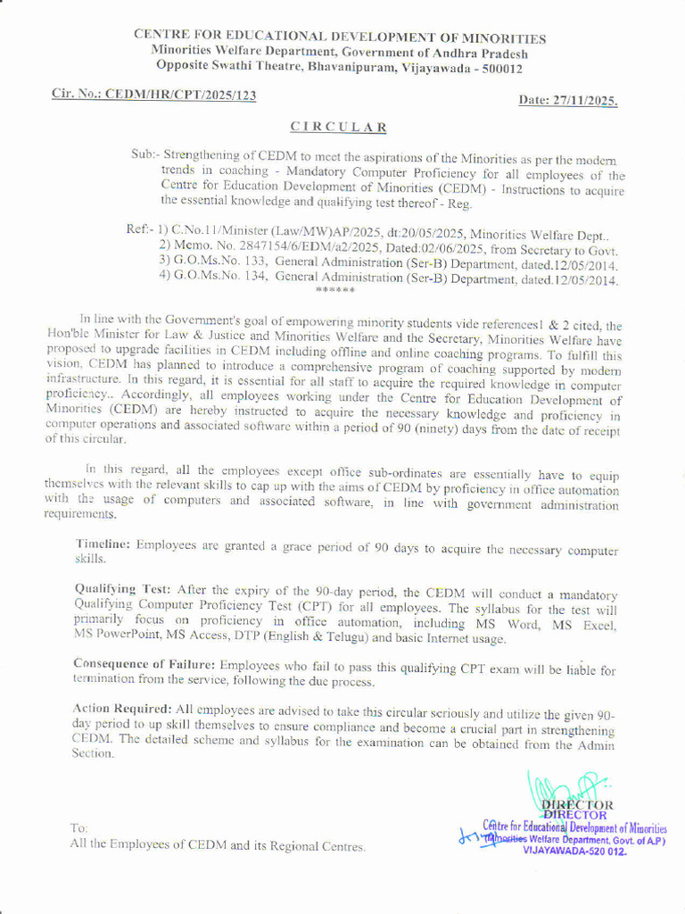 Circular Memo No.123 | PDF