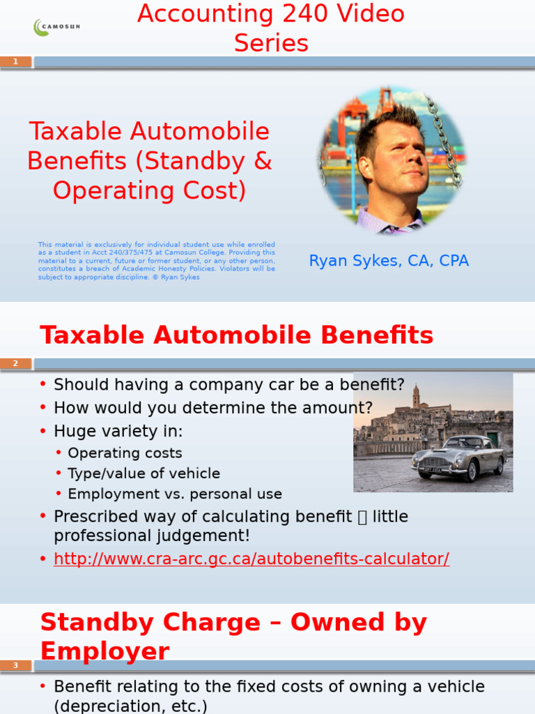 Taxable Automobile Benefits Explained | PDF | Car | Insurance