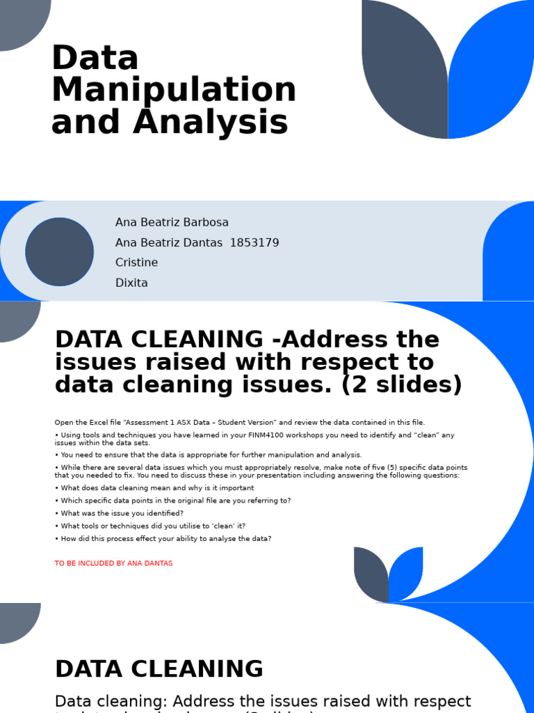 Data Manipulation and Analysis Assessment (1) (1) | PDF