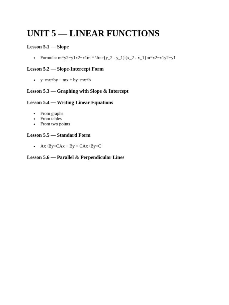Algebra w5 | PDF