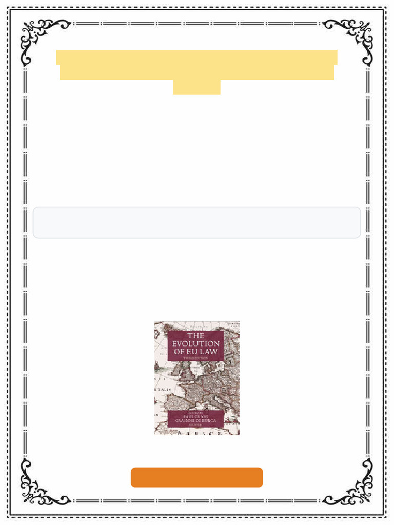 The Evolution of EU Law 3rd Edition Paul Craig eBook ultimate edition ...