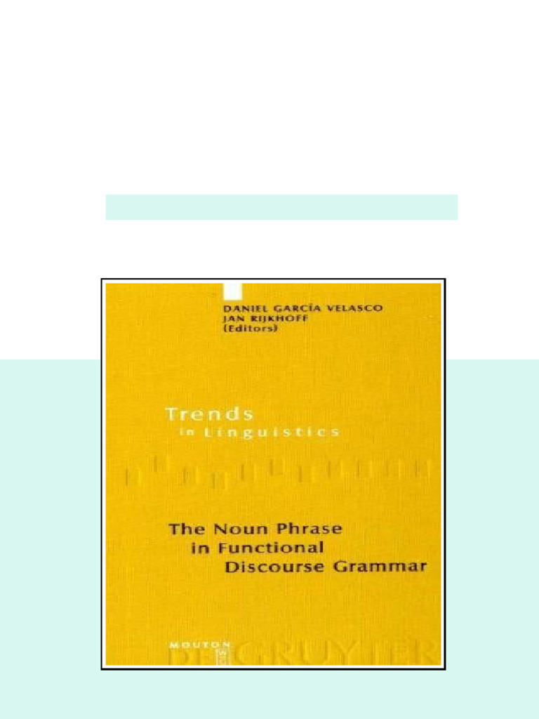 (Ebook) The Noun Phrase in Functional Discourse Grammar by GarcÃ A ...