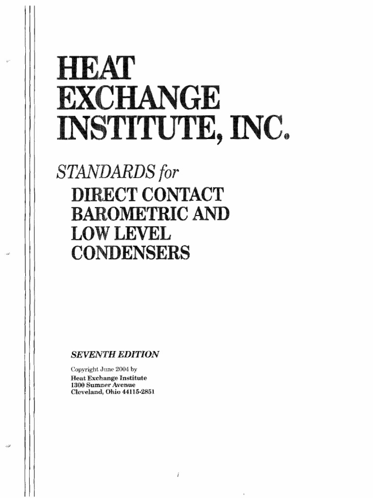 Direct Contact Condenser Standards | PDF | Pump | Gases