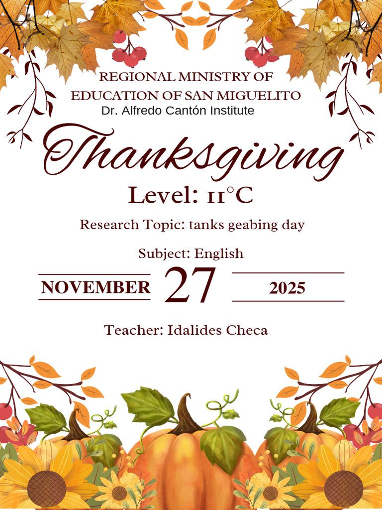 Thanksgiving 11•C | PDF | Thanksgiving