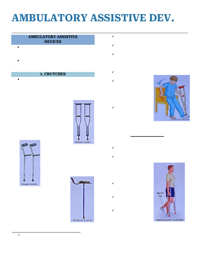 SL 2 Ambulatory Assistive Devices | PDF | Chair | Shoe