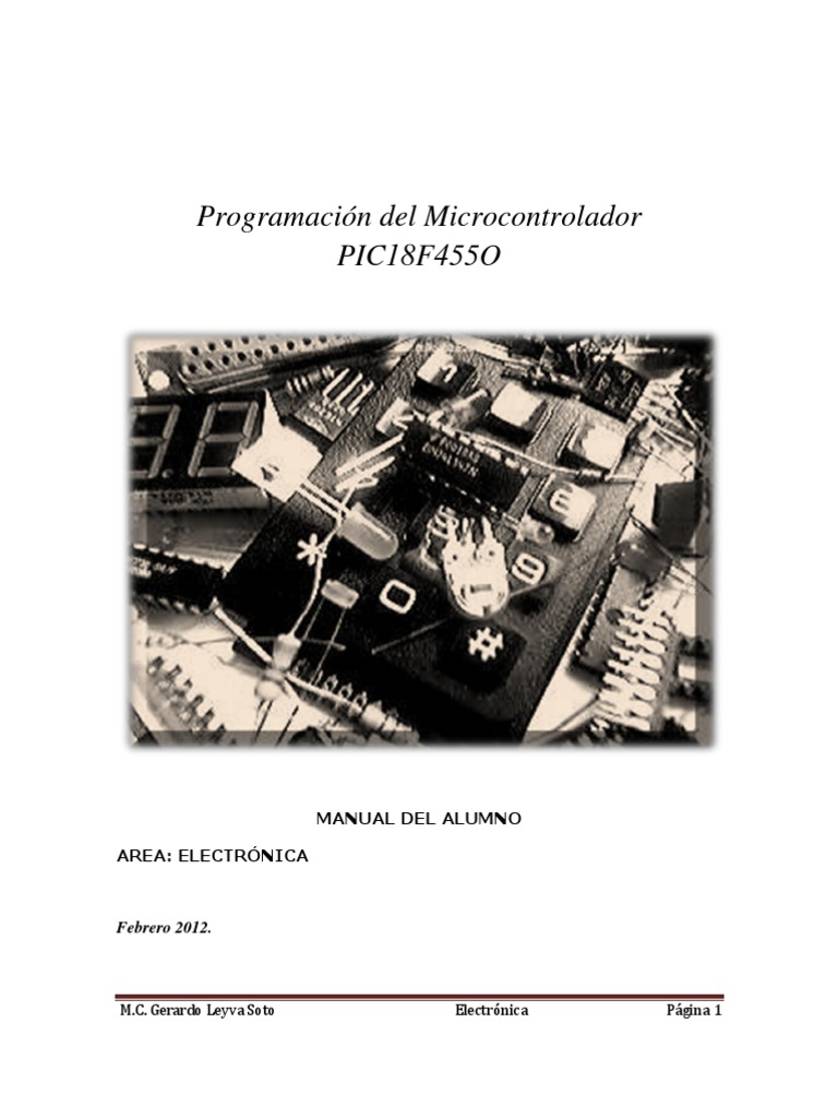 Programación Del Microcontrolador PIC18F455O | PDF | Microcontrolador | Microprocesador