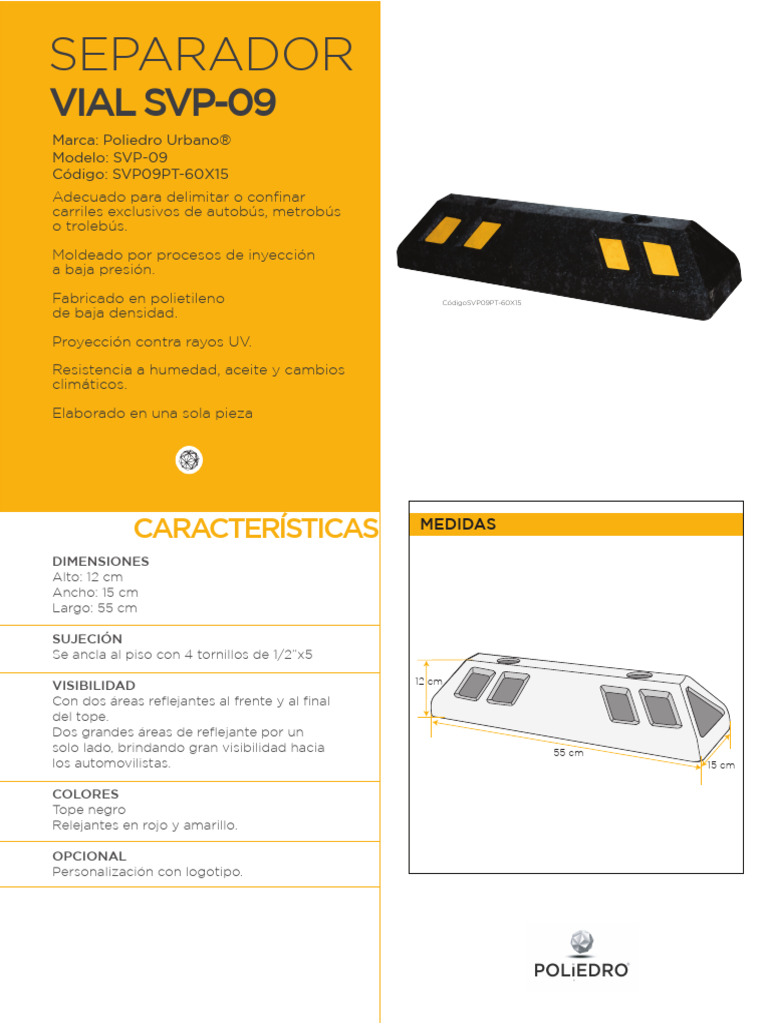 Separador Vial Svp-009 | PDF
