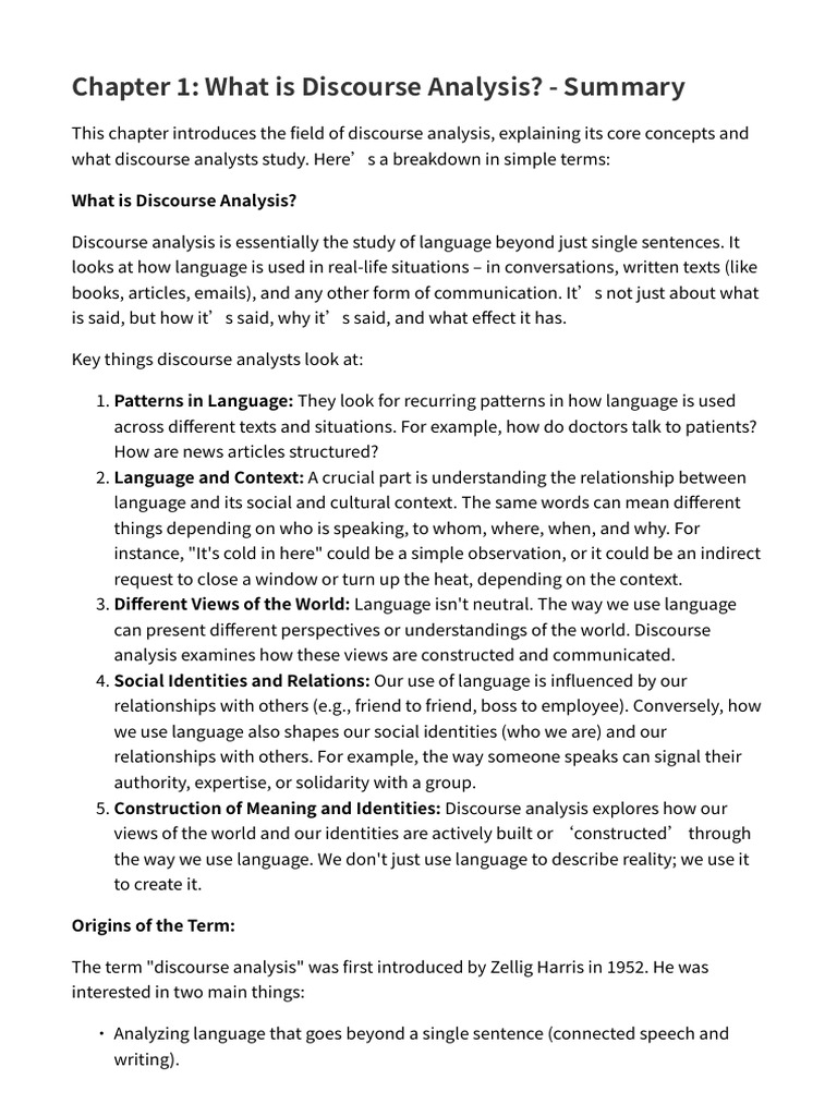 Introduction to Discourse Analysis | PDF | Discourse | Semantics