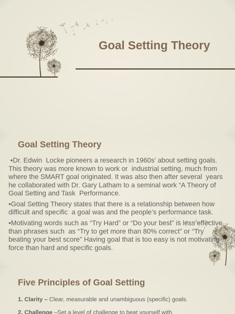 UTS Report Goal Setting Theory | PDF
