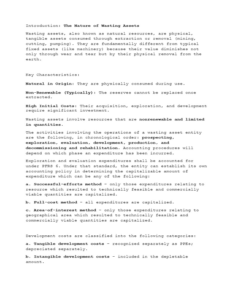 Far Review Wasting Asset Clean | PDF | Depreciation | Expense
