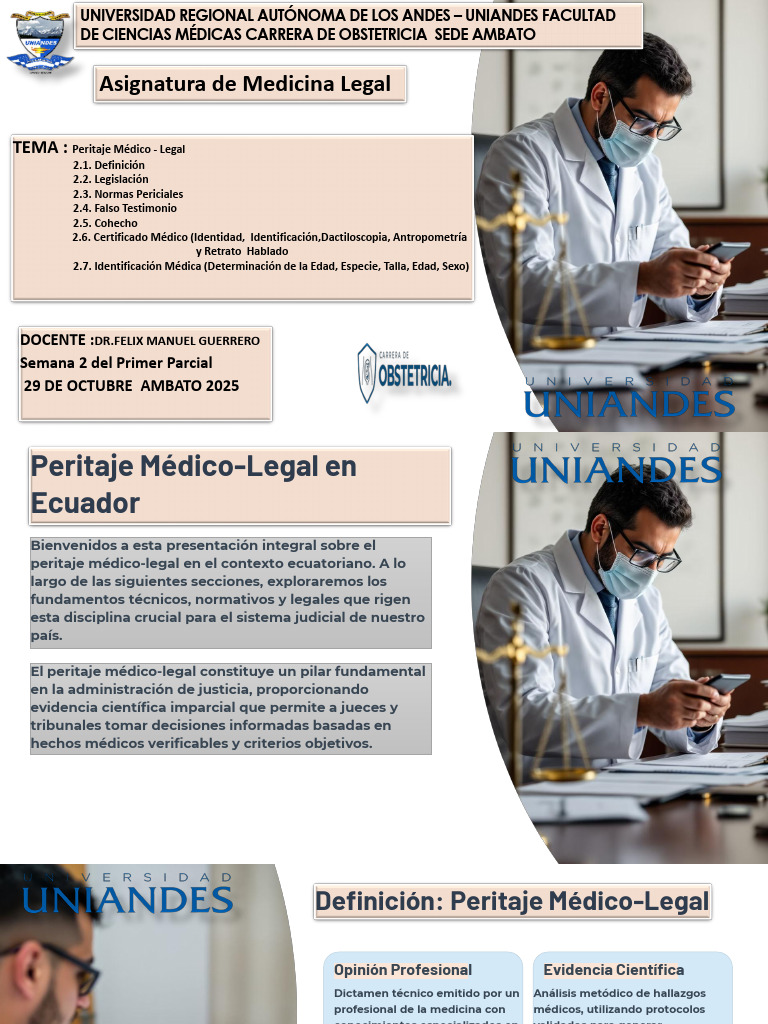 Peritaje Medico Legal en Ecuador | PDF | Testigo experto | Huella dactilar