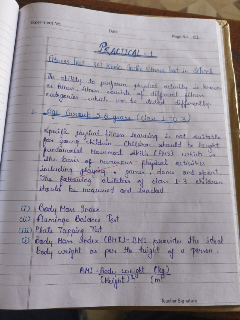 Physical Education Practical Manual Class 12 | PDF