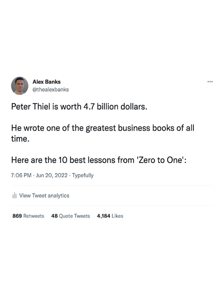 Wisdom from Peter Thiel | PDF