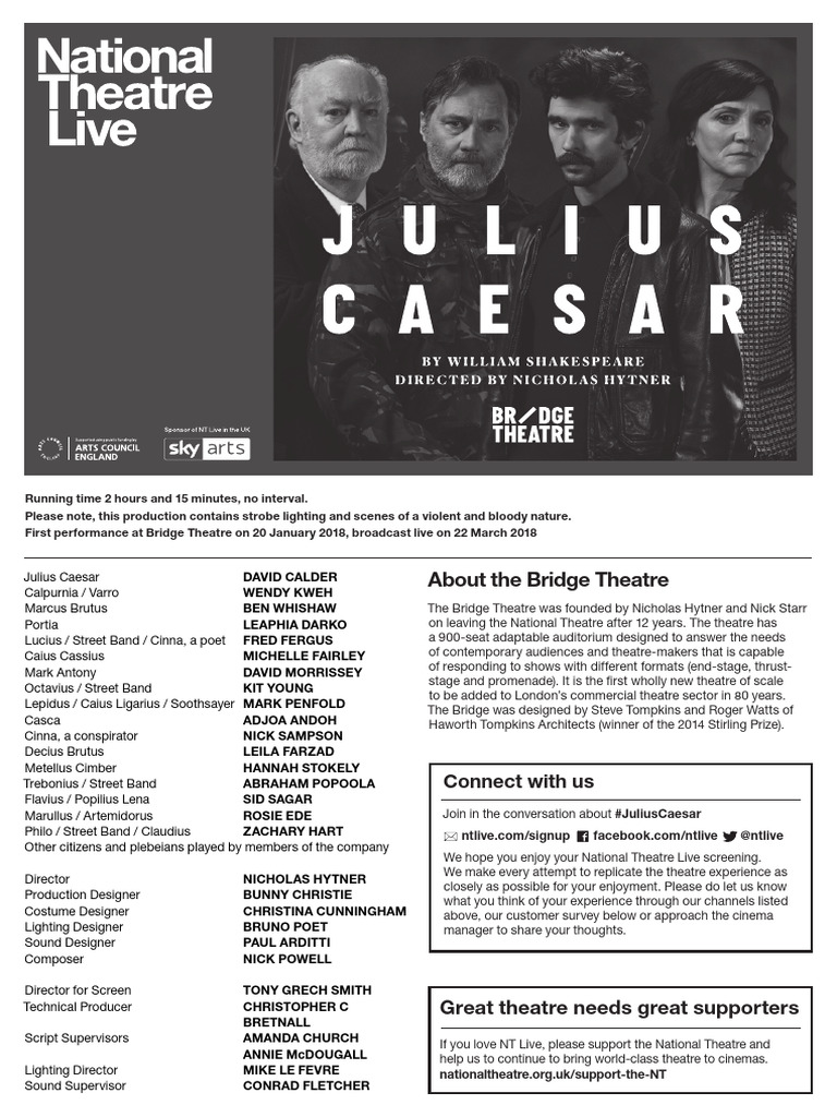 Julius Caesar Live Performance Details | PDF | Ancient Peoples ...