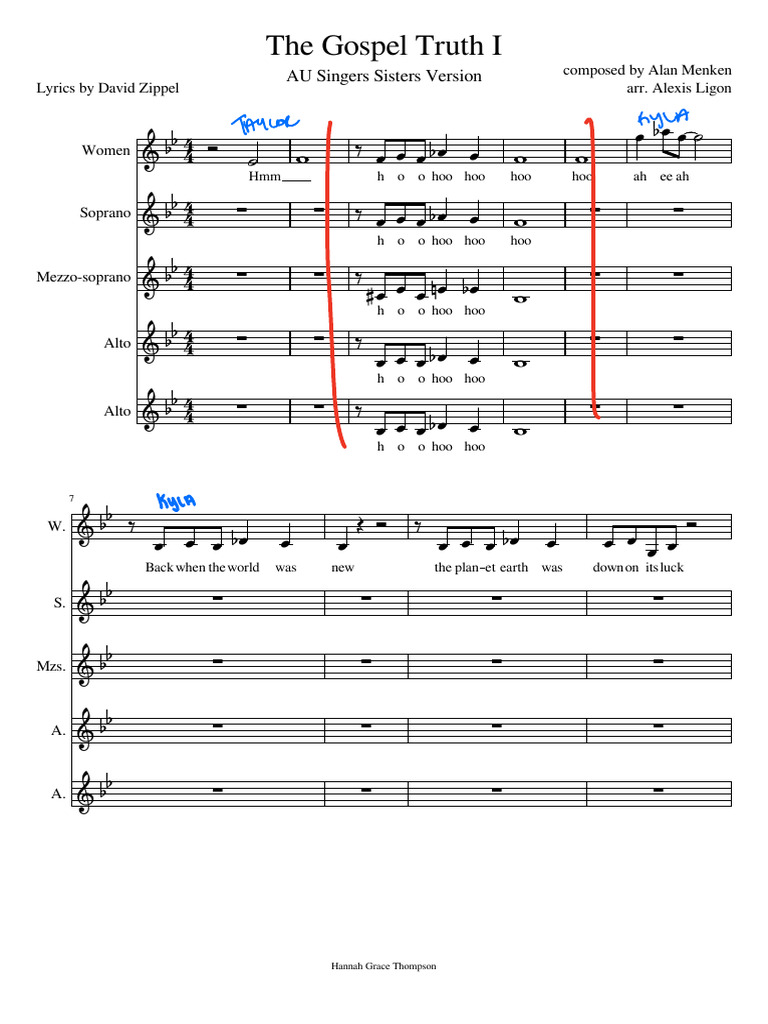 The Gospel Truth 5part | PDF | Vocal Music | Singing